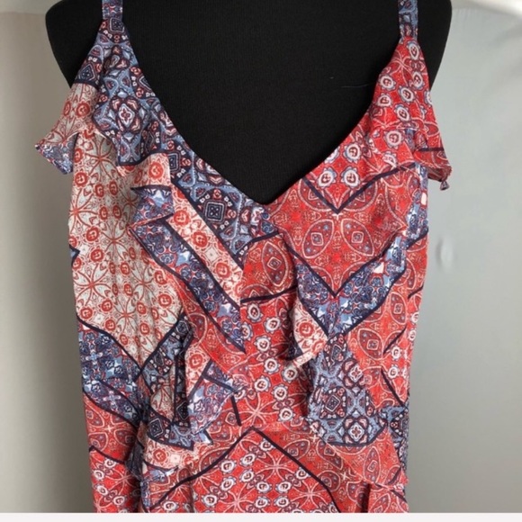 Jessica Simpson | Dresses | Jessica Simpson Red And Blue Bandana Print ...
